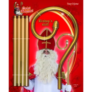 Staf van Sinterklaas 2m - Stevige Metalen 5-delige staf - Sinterklaas accessoires - Shopa