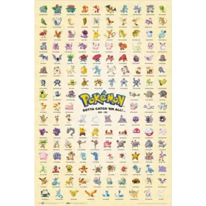 POKÉMON FIRST GENERATION MAXI POSTER - Schilderijen & Posters - Shopa